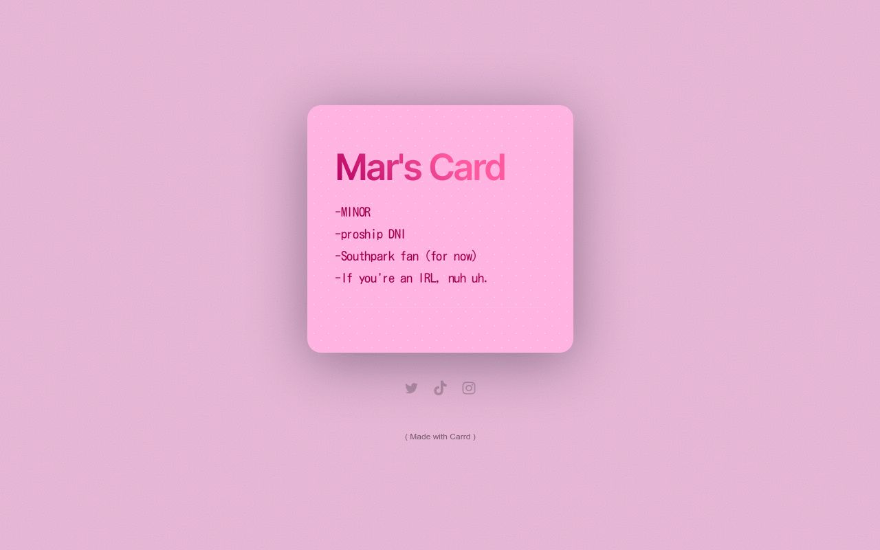Mar's Card